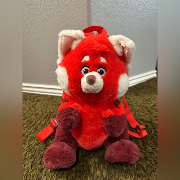 Disney | Toys | Disney Turning Red Red Panda Plush Backpack For Kids ...